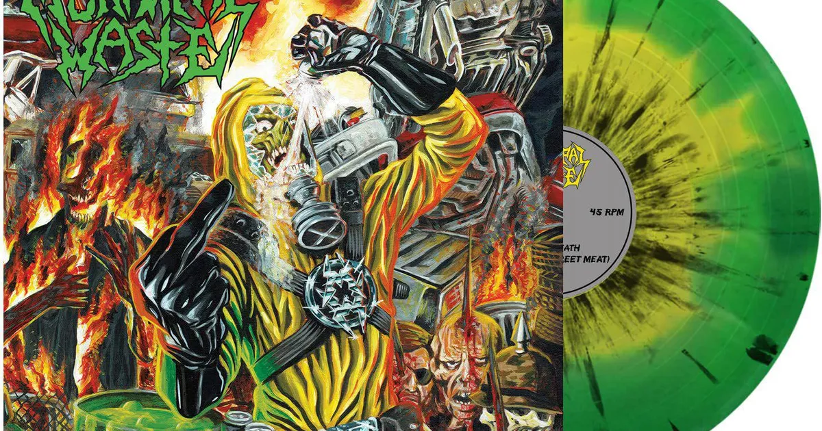 Municipal Waste Last Rager (Yellow & Green Swirl Black Splatter) Vinyl ...
