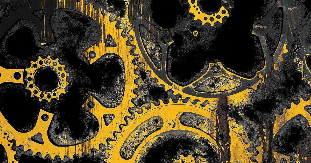 U.K. Subs Reverse Engineering (Yellow/Black Splatter) Vinyl Record