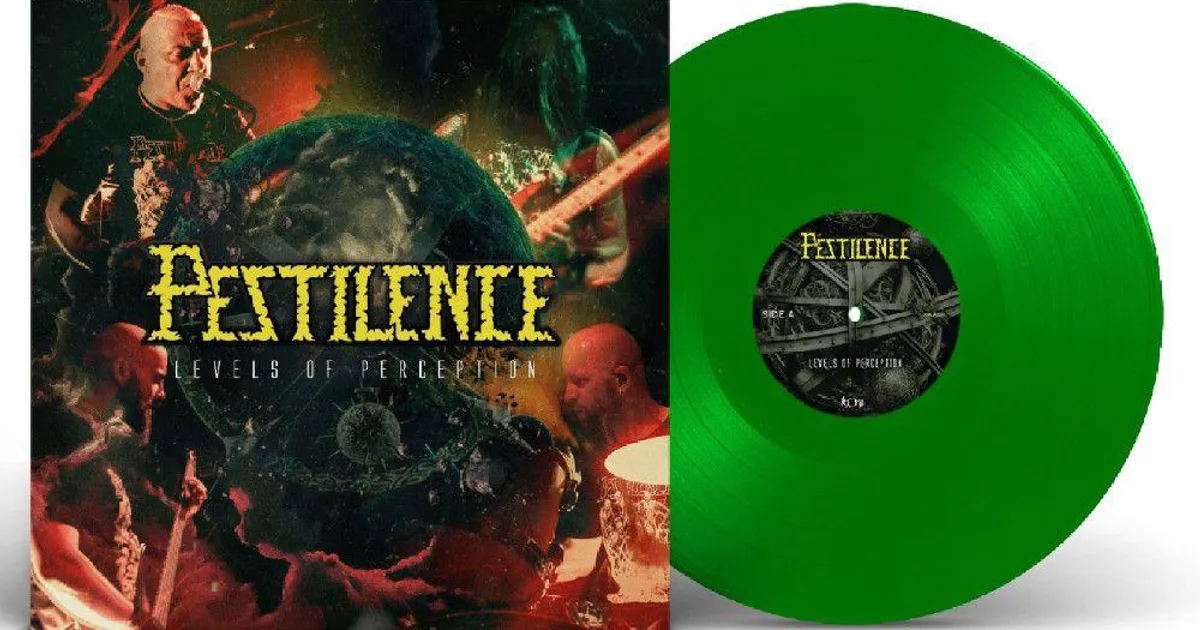 Pestilence LEVELS OF PERCEPTION (GREEN VINYL) Vinyl Record