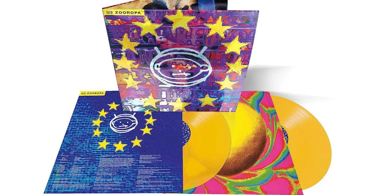 U2 Zooropa (Limited Edition/2LP/Transparent Yellow) Vinyl Record