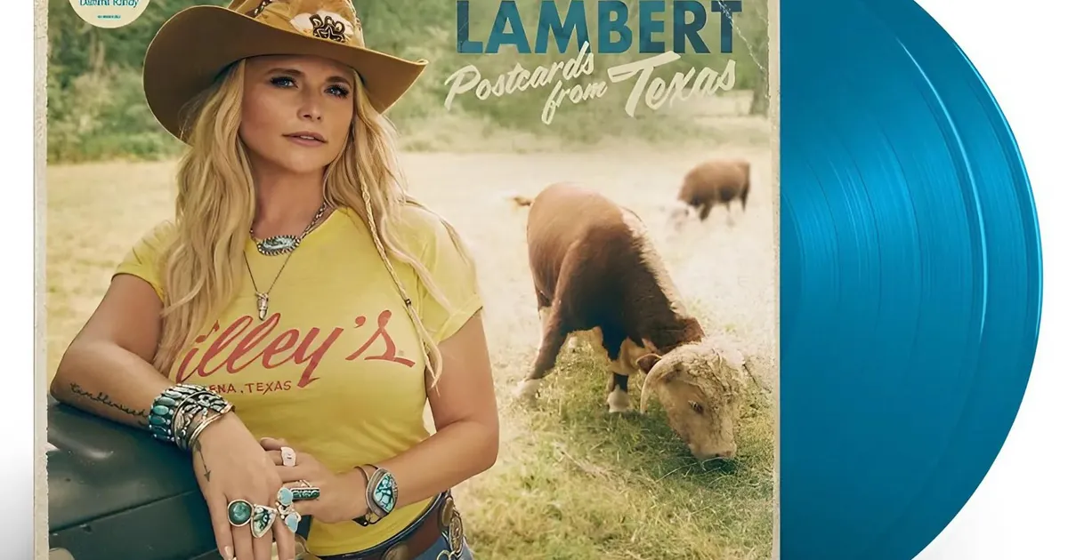 Miranda Lambert Postcards From Texas (Explicit Lyrics/Blue) Vinyl Record