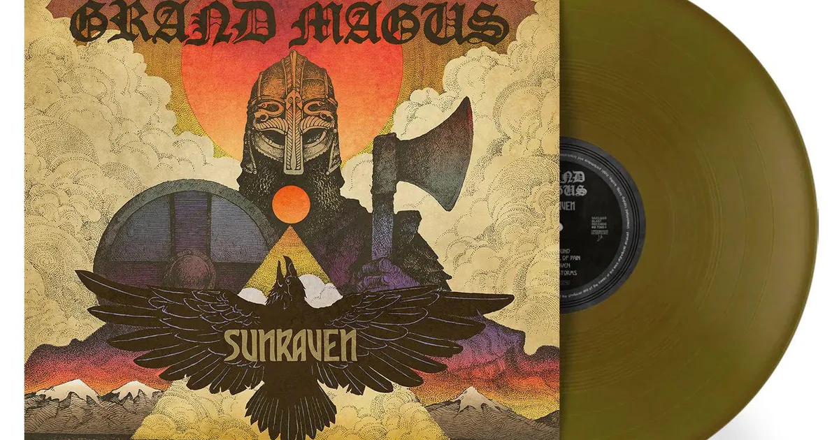 Grand Magus Sunraven - Solid Gold Vinyl Record
