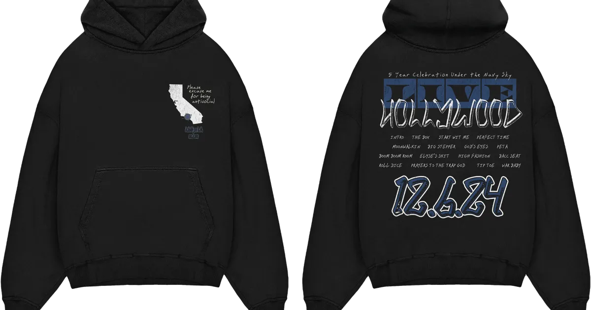 Roddy Ricch Antisocial Anniversary Show Hoodie