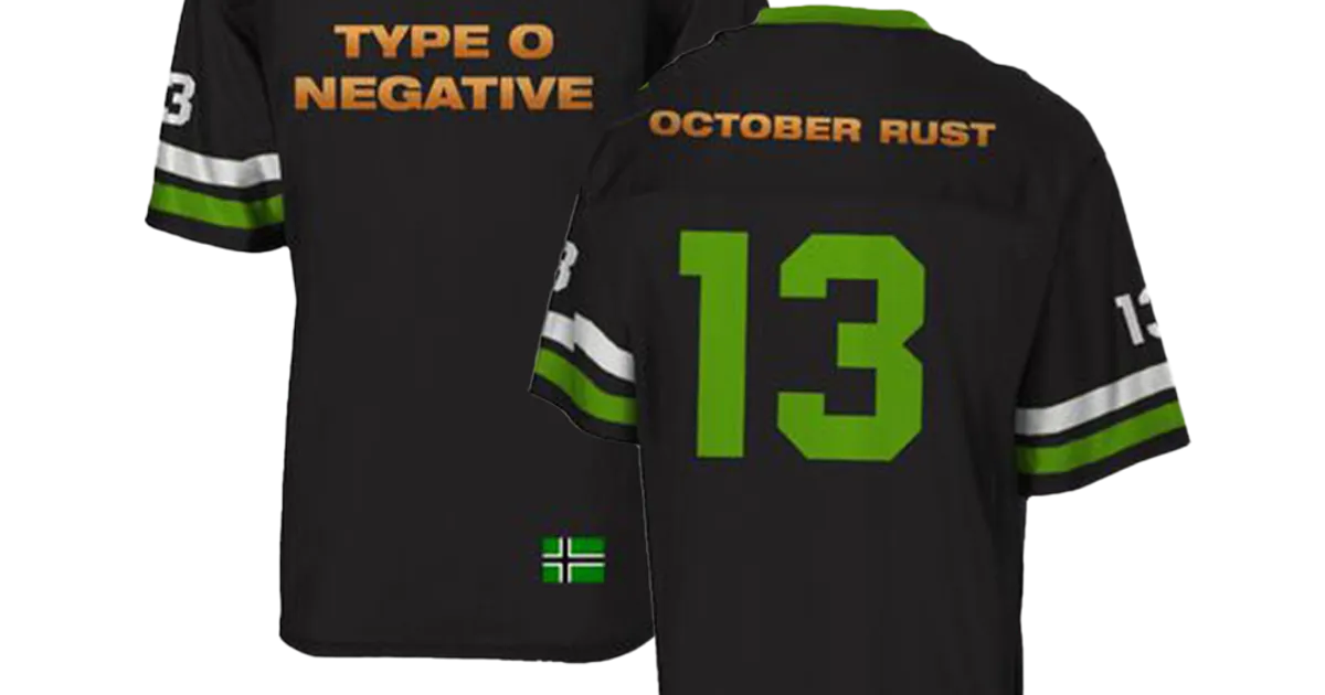 Type O Negative October Rust Football Jersey