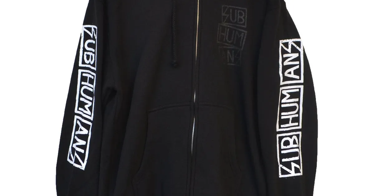 Subhumans - Skull Logo - Black - Zip-Up Hoodie