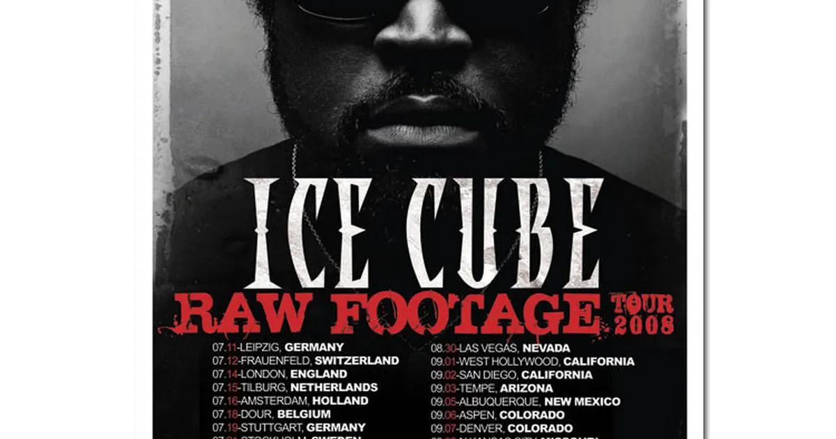 Ice Cube "Raw Footage Tour" Litho