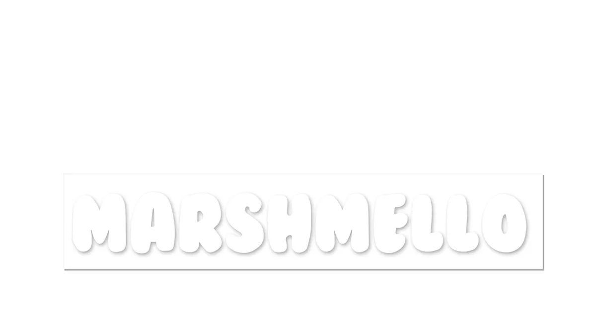 Marshmello Large Bar Logo Sticker
