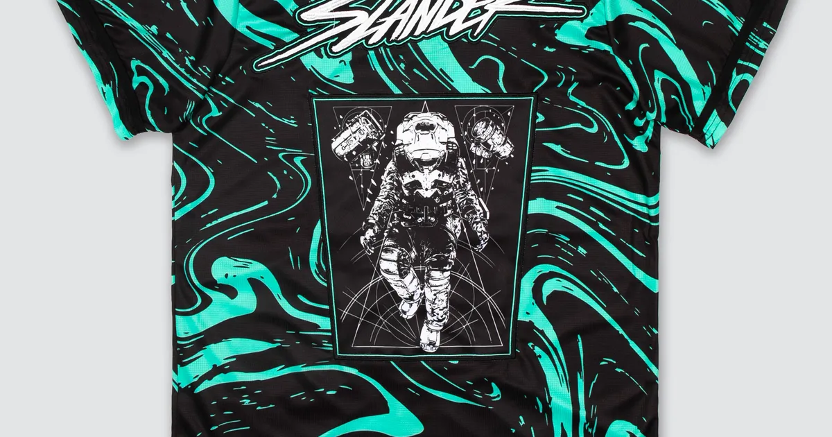 SLANDER SPACEMAN JERSEY - MINT/BLACK MARBLE