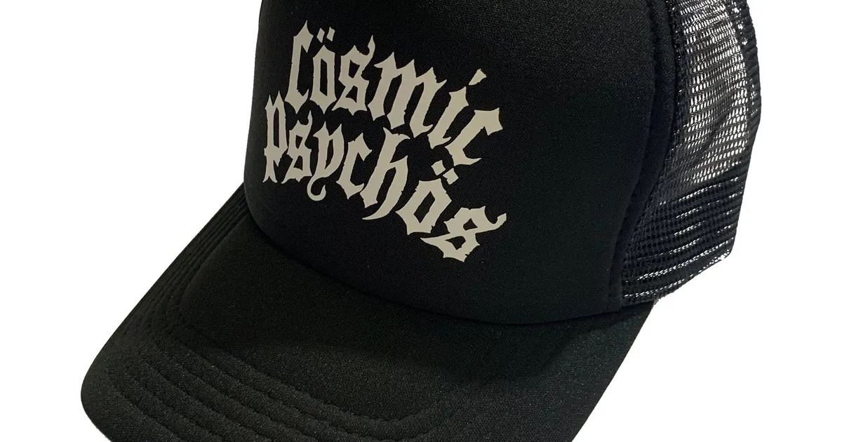 Cosmic Psychos Text Logo Trucker Hat
