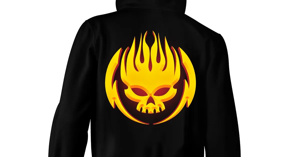 The Offspring 3D Logo Zip Up Hoodie (Black)