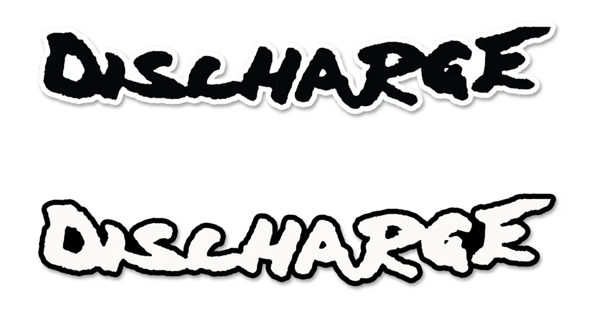 Discharge Logo Die Cut Sticker