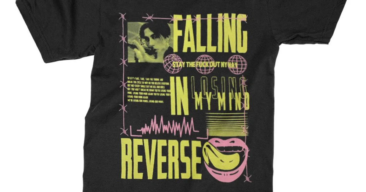 Falling In Reverse Losing My Mind Tee (Black)