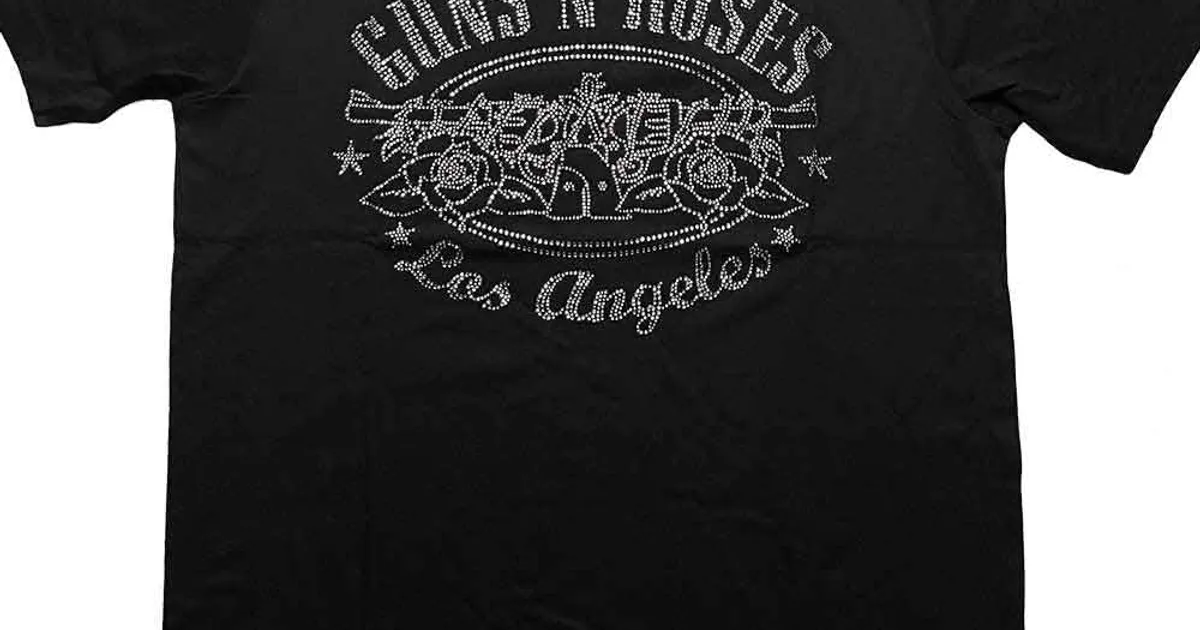 Guns N' Roses T Shirt - LA Logo Diamante