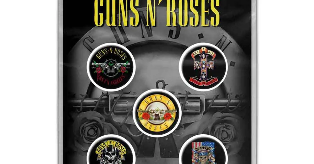 Guns N' Roses Plastic Pin Badge - Bullet Logo