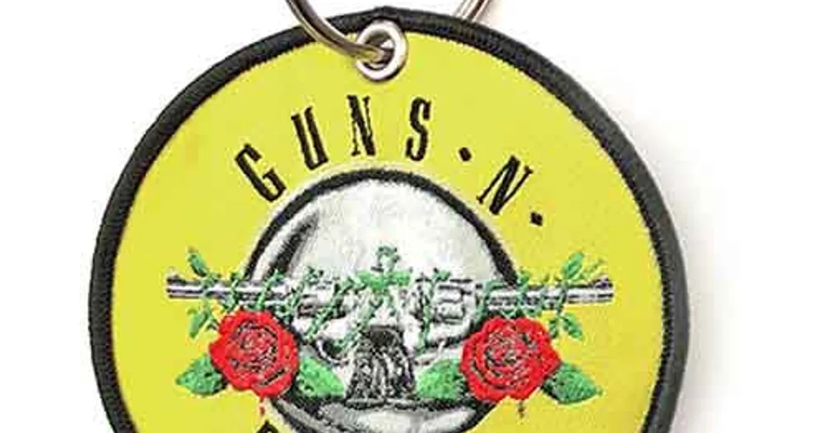 Guns N' Roses Patch Keychains - Classic Circle Logo