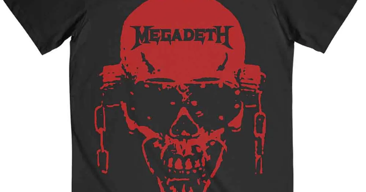Megadeth T Shirt - Vic Hi-Contrast Red