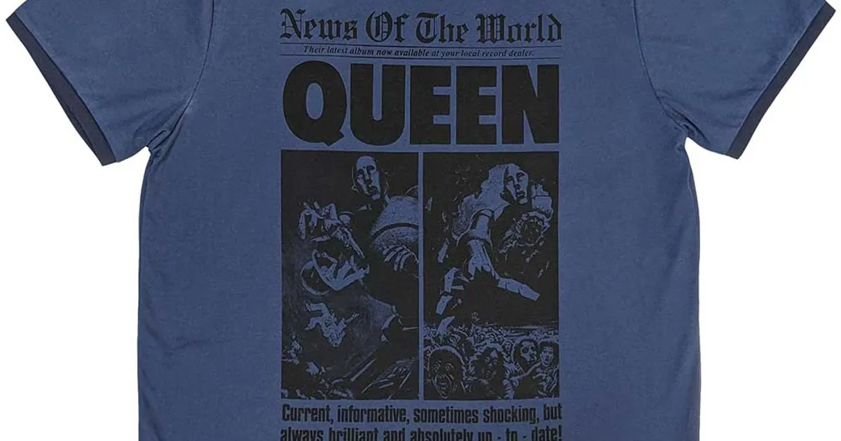 Queen T Shirt - NOTW 40th Front Page Ringer