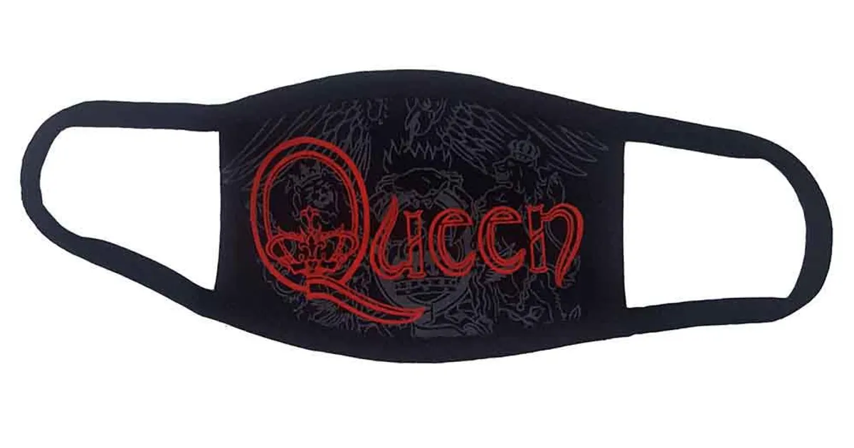 Queen Face Masks - Red Retro Logo