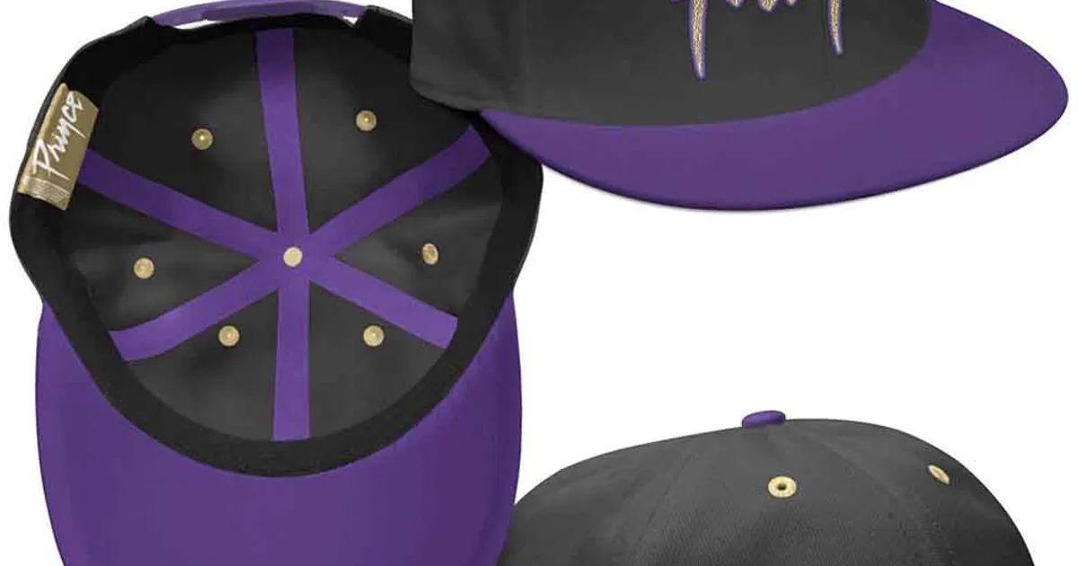 Prince Baseball Cap - Gold Logo & Symbol