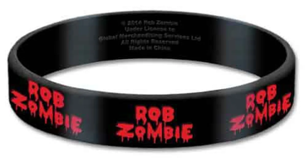 Rob Zombie Wrist Band - Rubber Gummy - Logo