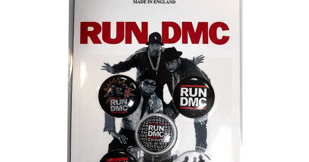 Run DMC Plastic - Pin Badge - Walk This Way