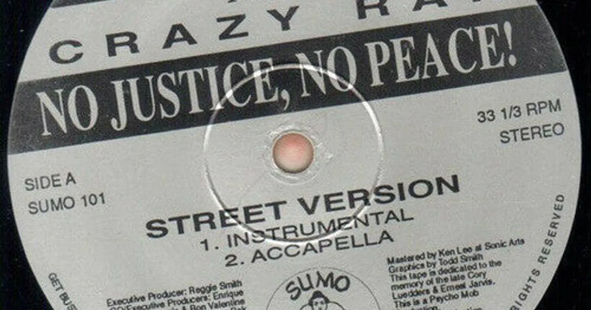Rondo And Crazy Rak LP Vinyl - No Justice No Peace