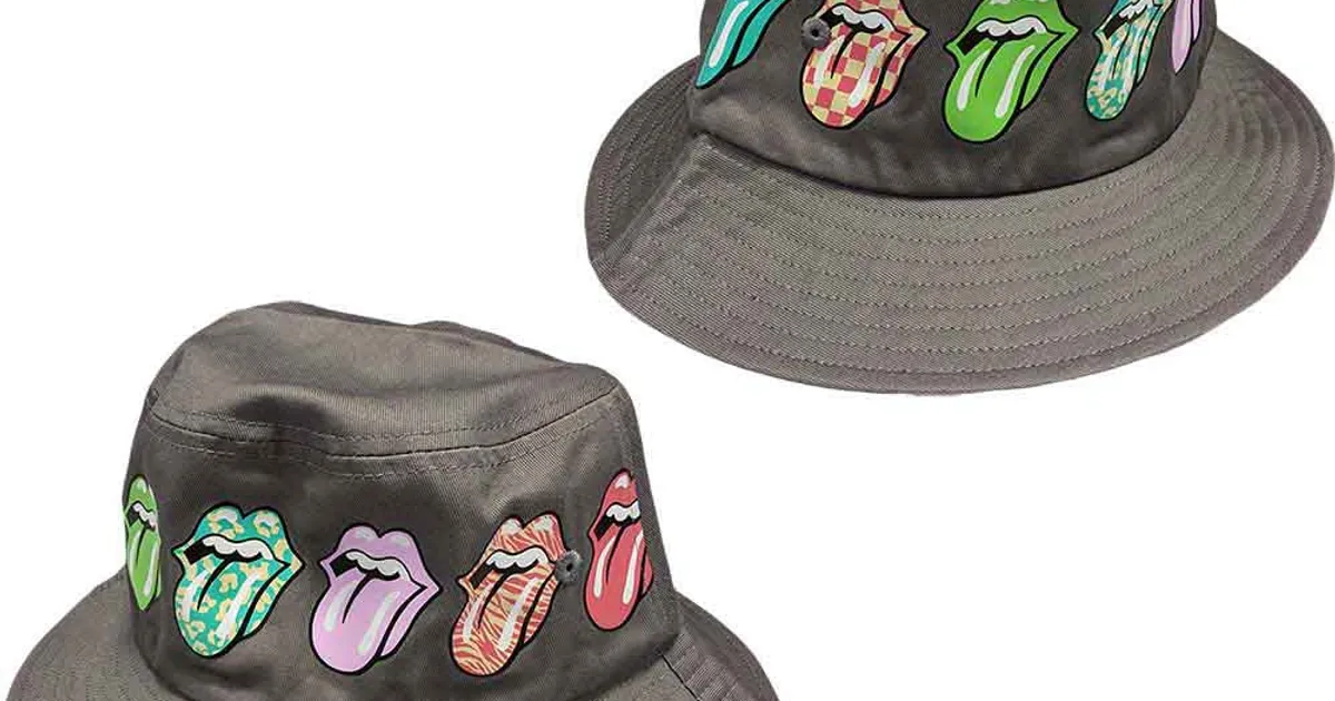 The Rolling Stones Bucket Hats - Retro Logo Drum Double-Sided