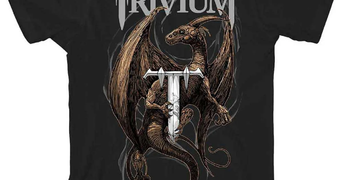 Trivium T Shirt - Perched Dragon