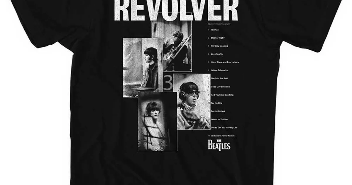 The Beatles T Shirt - Revolver Tracklist