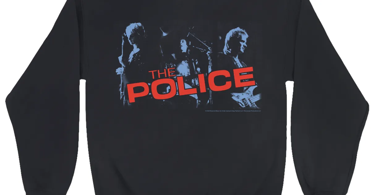 The Police Sweatshirt | The Police Band Photo And Logo Red The Police ...