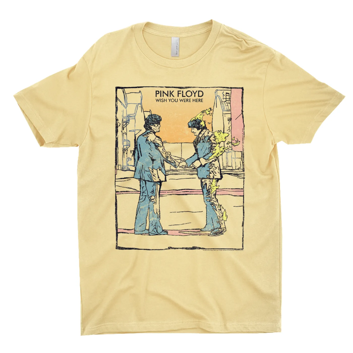 Pink Floyd T-Shirt | Watercolor Wish You Were Here Pink Pink Floyd T-Shirt | Watercolor Wish You Were Here Pink