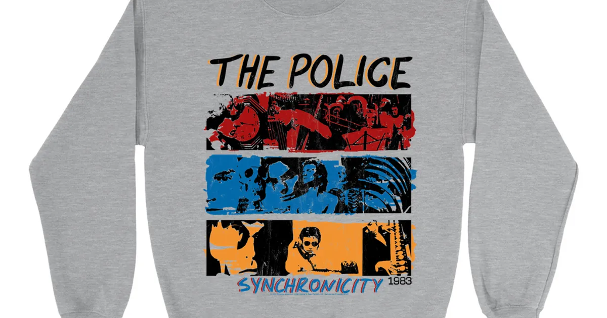 The Police Sweatshirt | 1983 Synchronicity Tour Distressed (Merchbar ...
