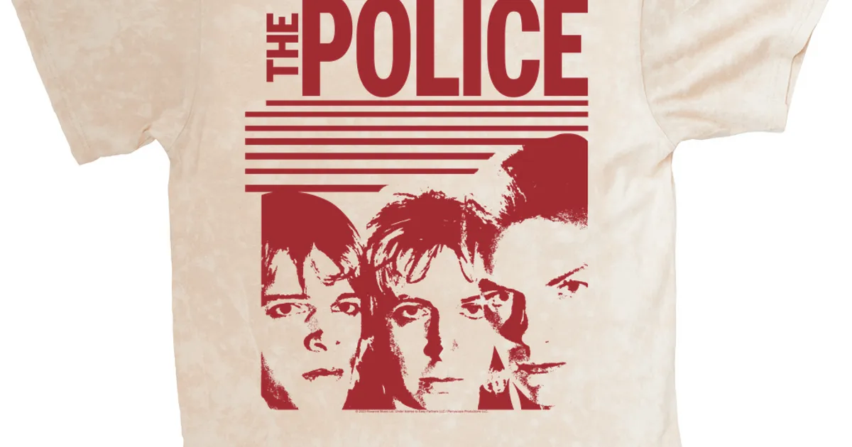The Police T-shirt | Red Outlandos Album Design (Merchbar Exclusive ...