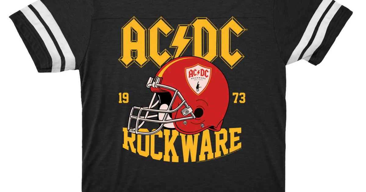 AC/DC T-Shirt | Limited Edition Rockware 73 Football (Merchbar ...