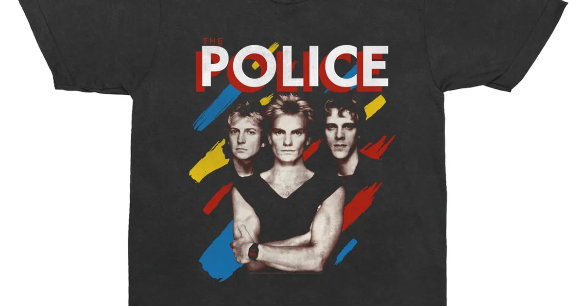 The Police T-Shirt | Synchronicity Band Brush Stroke Design The Police ...