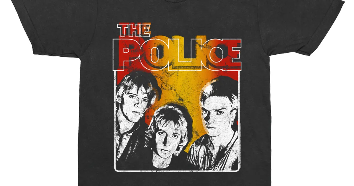 The Police T-Shirt | Outlandos Ombre Trio Distressed (Merchbar ...