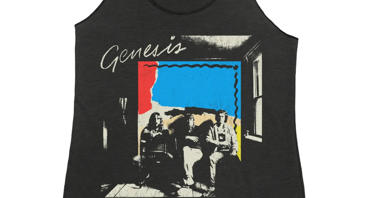 Genesis Ladies' Tank Top | Group Abacab Portrait Distressed Genesis Shirt