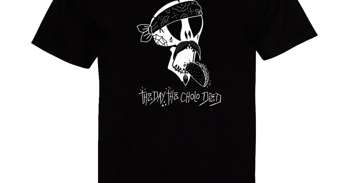 Manic Hispanic "The Day the Cholo Died" Black Shirt