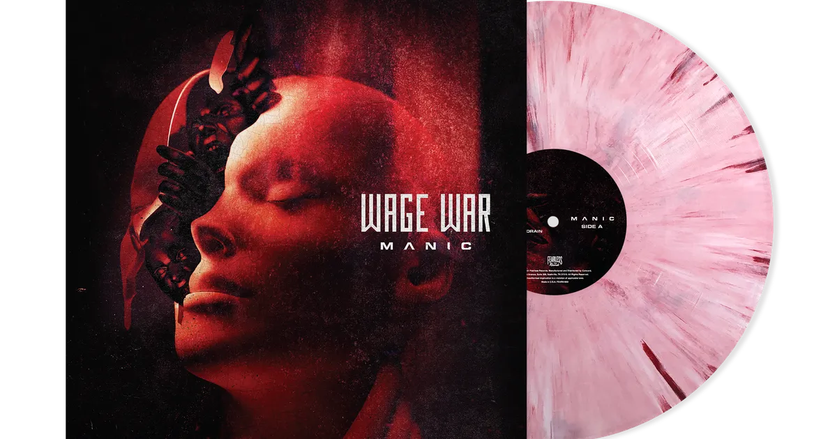 Wage War "Manic" Pink / Red Blend Vinyl