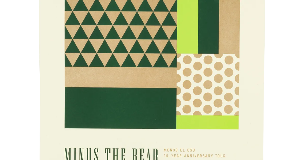 Minus the Bear Menos El Oso 10 Year Anniversary Tour Poster - White
