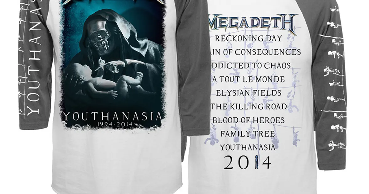 Megadeth 20th Anniversary Youthanasia Raglan