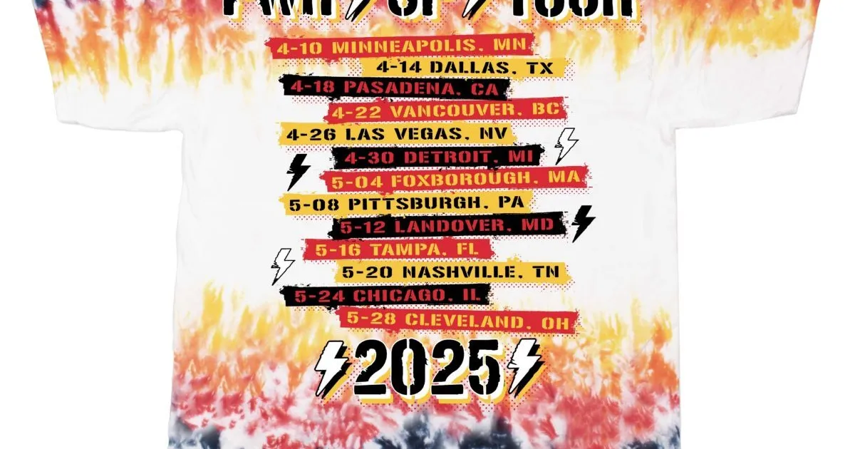 AC/DC Color Tie Dye PWR UP Tour T-Shirt