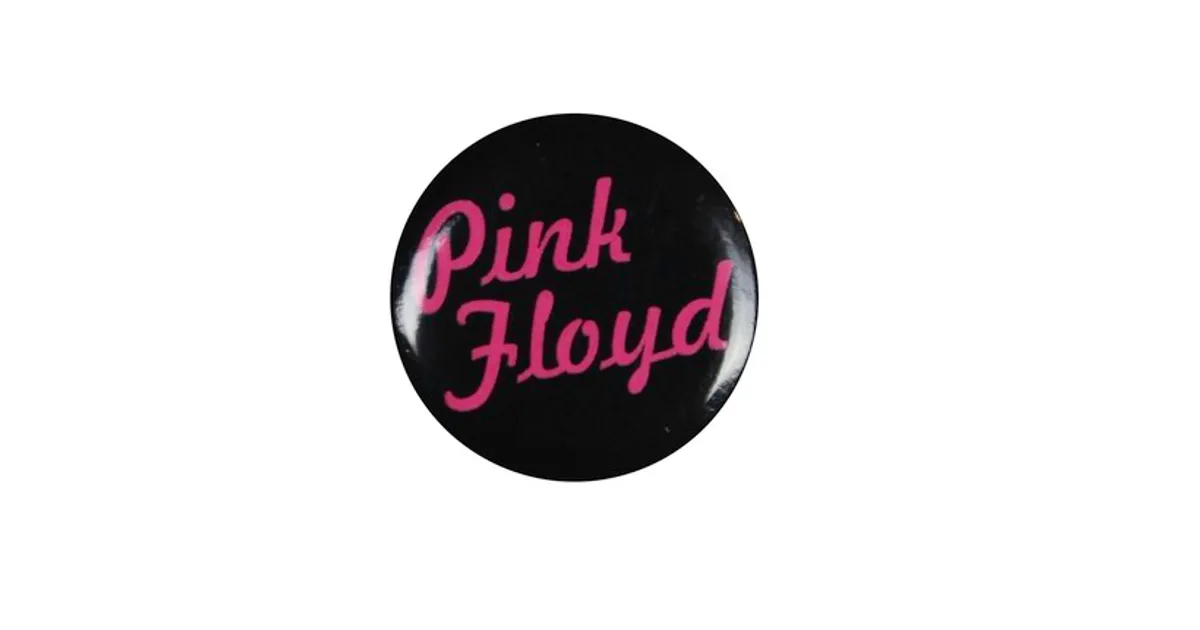 Pink Floyd Pink Script Logo Button