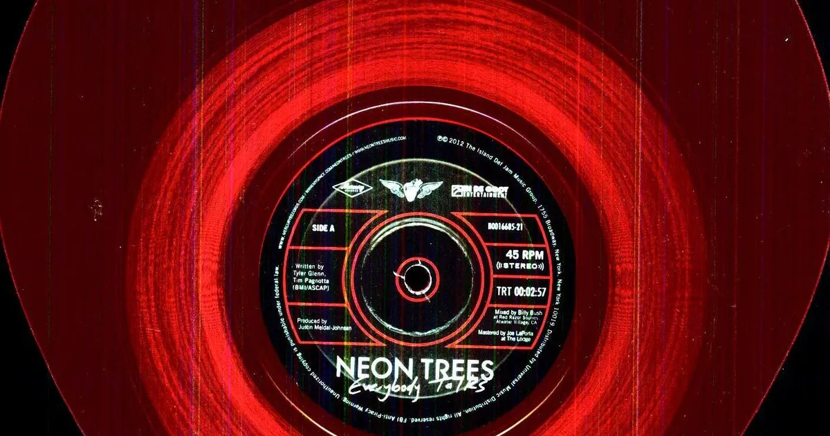 Neon Trees EVERYBODY TALKS / LESSONS IN LOVE Vinyl Record