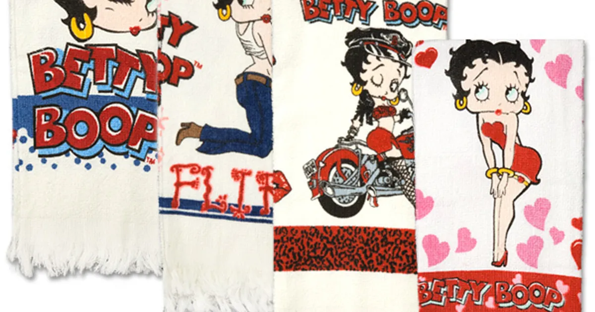 Betty Boop Set of 4 Kitchen Towel Assortment