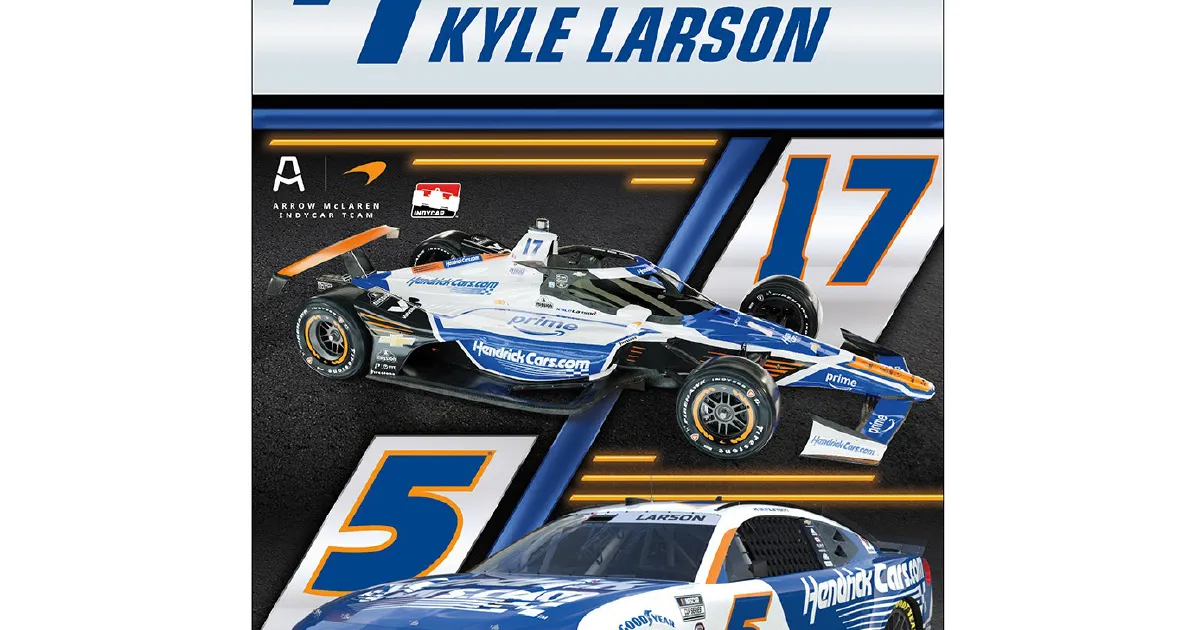Hendrick Motorsports Kyle Larson #5 2025 HendrickCars.com H1100 11" X ...