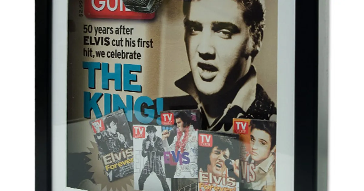 Elvis Presley TV Guide Shadow Box