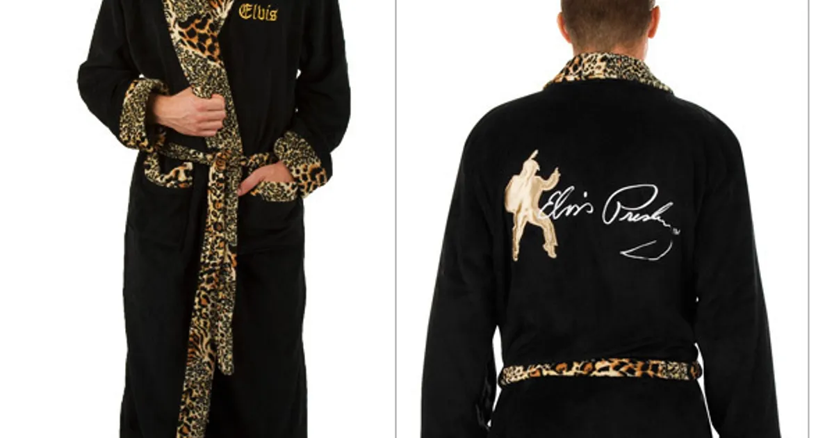 Elvis Presley Leopard Embroidered Robe