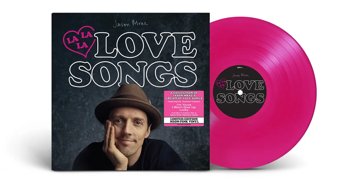 Jason Mraz Lalalalovesongs Limited Edition Neon Pink Vinyl