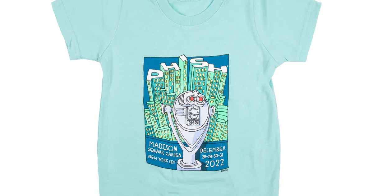 Phish Kids I Spy NYE 2022 Tee on Mint